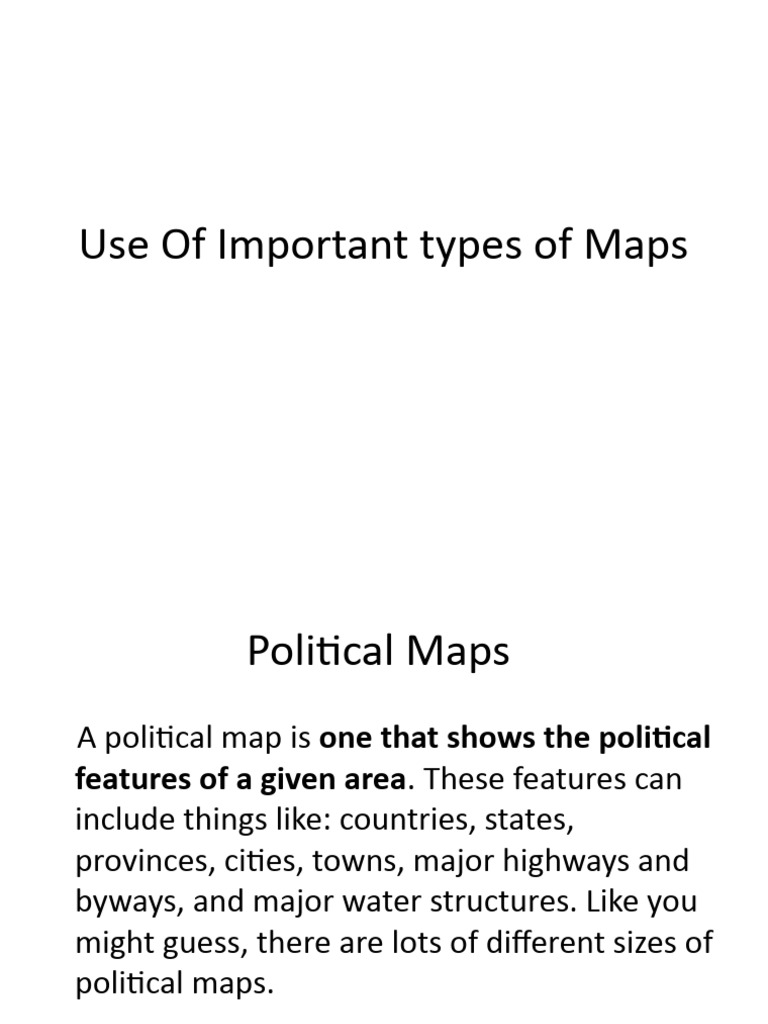 Use of Important Types of Maps | PDF | Politics