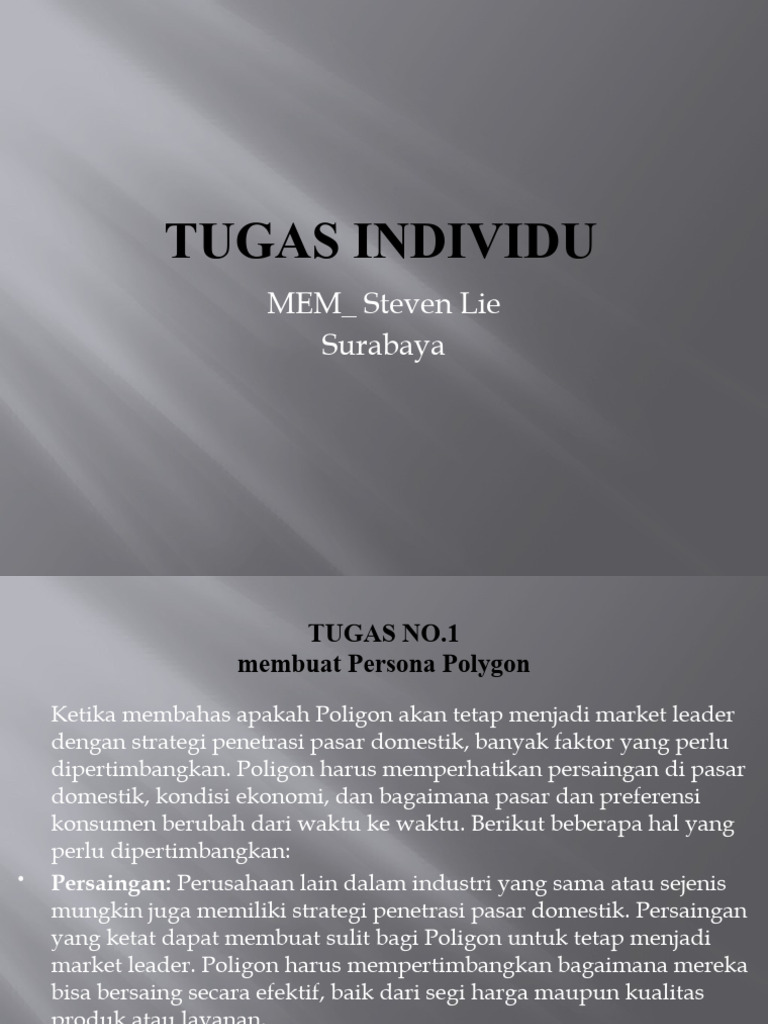 Tugas Sesion 6 Segmentation, Targeting, and Positioning MEM Steven Lie ...