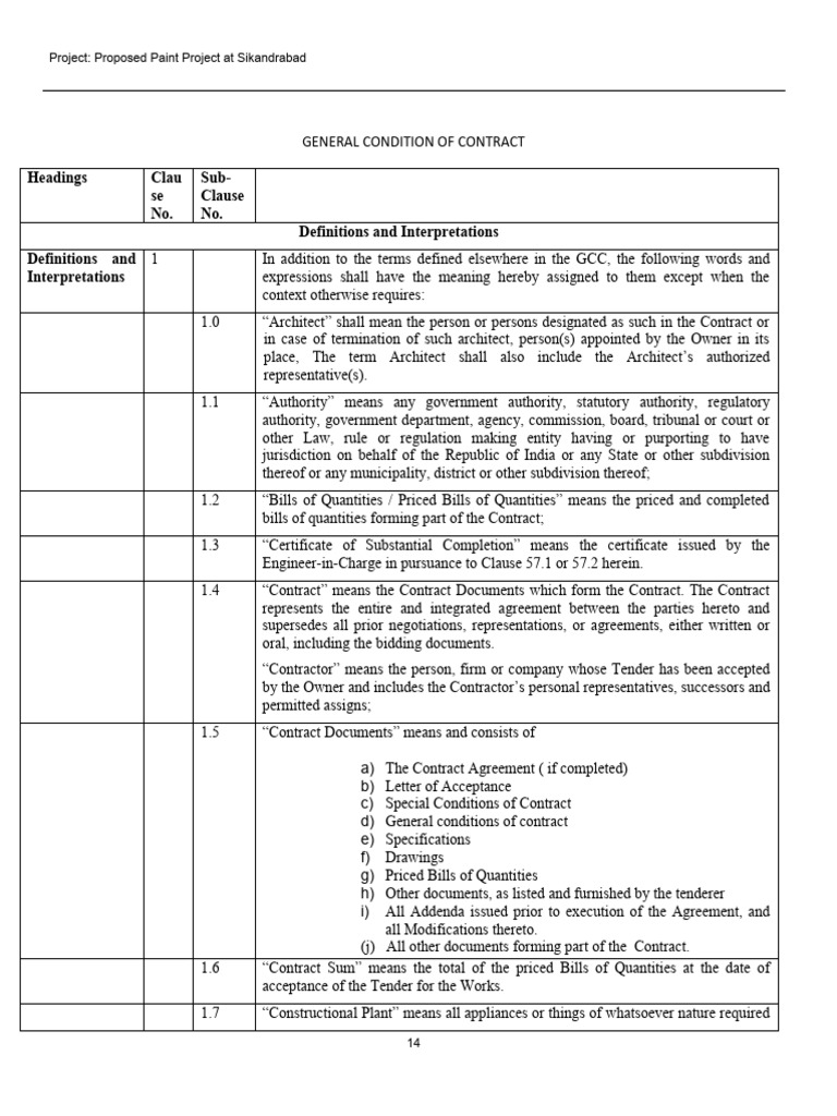 Final Clean GCC - C | PDF | General Contractor | Specification ...