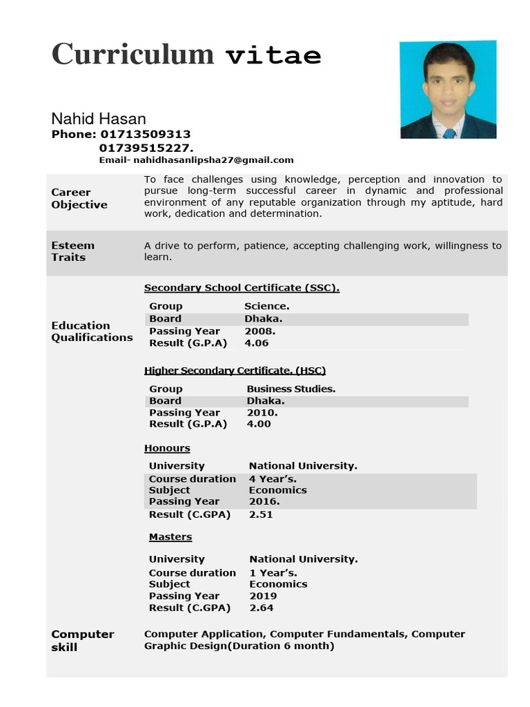 Nahid CV | PDF