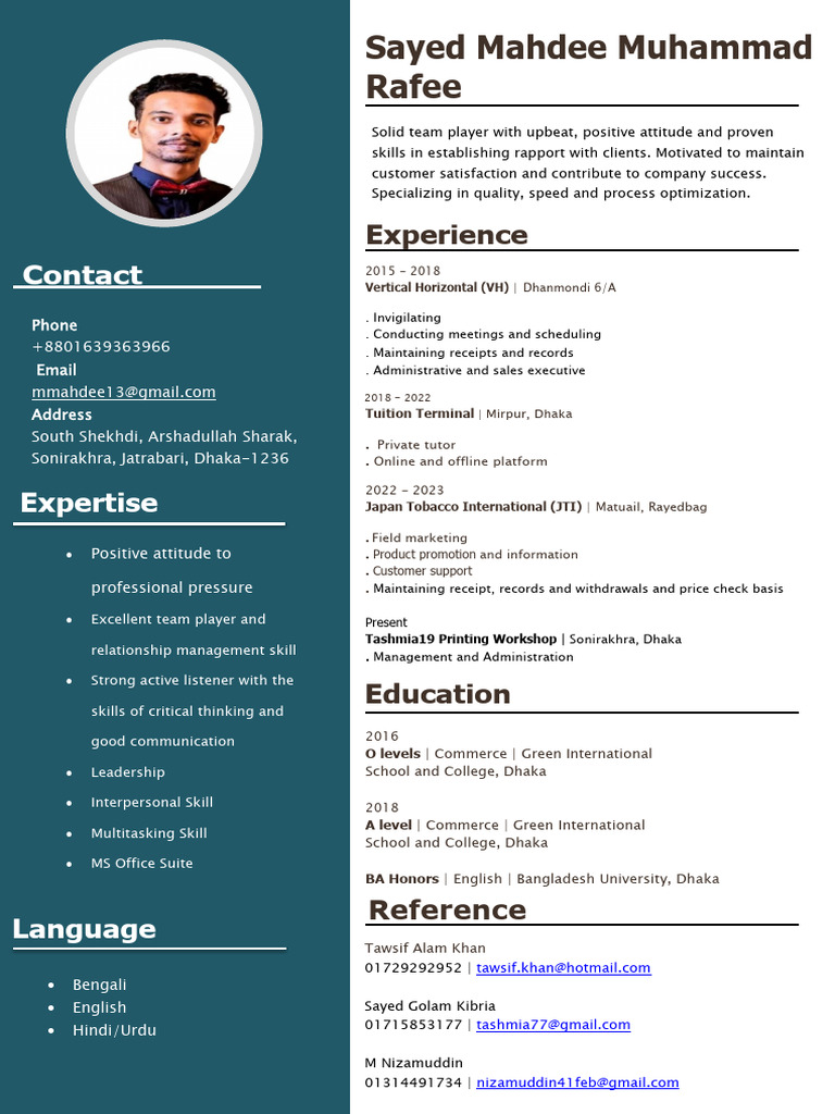 Sayed Mahdee Muhammad Rafee Resume Updated | PDF | Human Communication ... Sayed Mahdee Muhammad Rafee Resume Updated | PDF | Human Communication ...