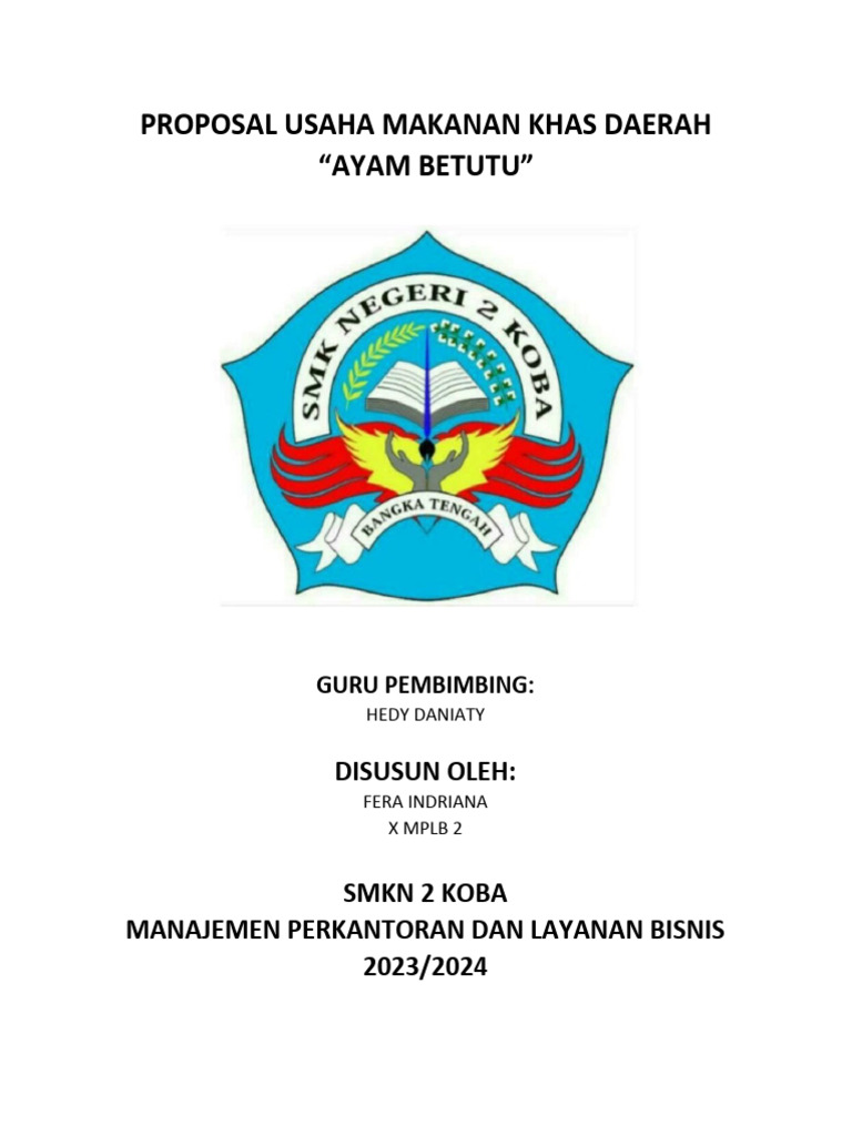 Contoh Proposal Makanan Khas Daerah Singkat | PDF Contoh Proposal Makanan Khas Daerah Singkat | PDF