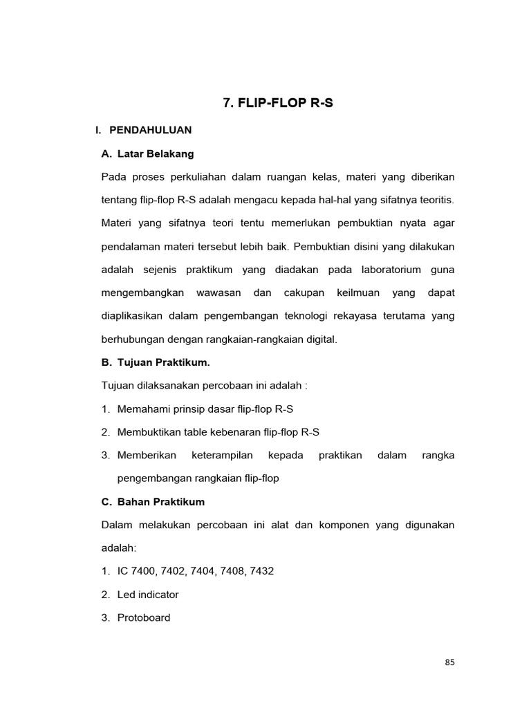 Flip-Flop R-S | PDF | Metode & Bahan Ajar