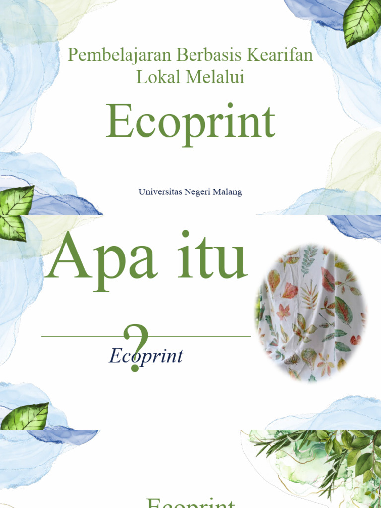 Materi Ecoprint dalam Pembelajaran | PDF