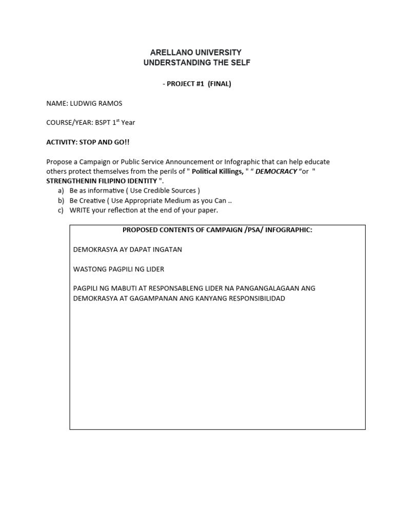 Uts - Infographics Political Self | PDF