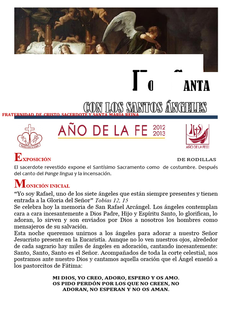 Hora Santa Con San Rafael y Los Santos Angeles | PDF