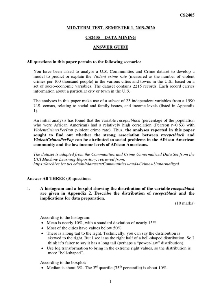 CS2405 2019sem1 Ans | PDF