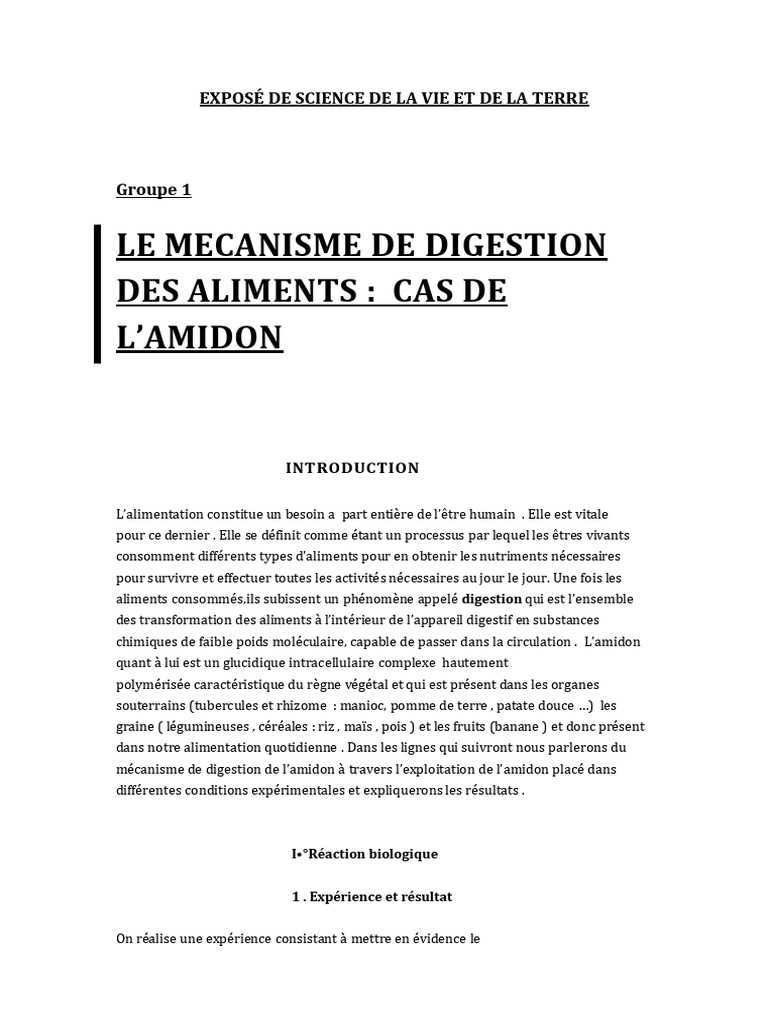 Exposé D'SVT | PDF