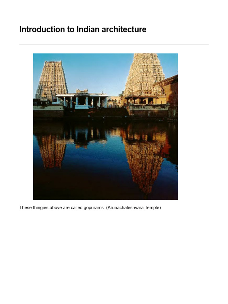 Introduction To Indian Architecture | PDF