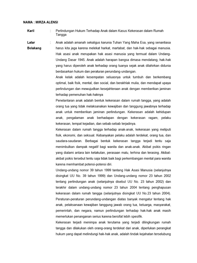 Tugas 1 Karya Ilmiah Mirza Alensi | PDF