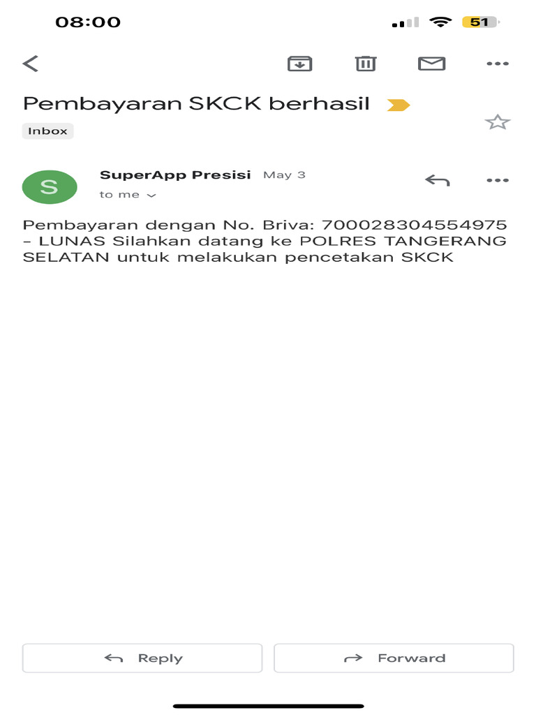 Bukti Pembayaran SKCK MKS | PDF