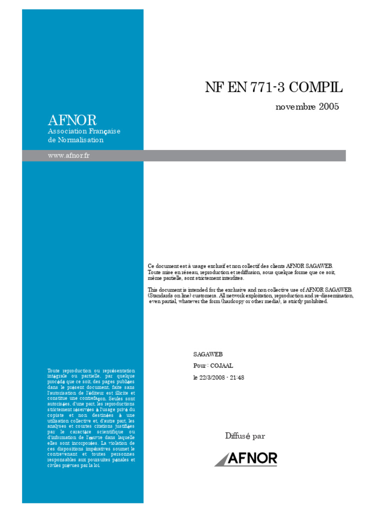 NF EN 771-3 COMPIL | PDF