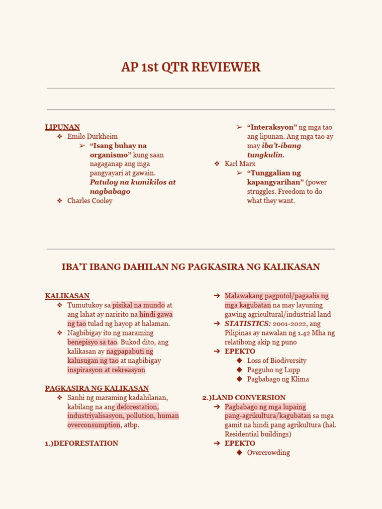 Ap: Climate Change, Pagkasira NG Kalikasan (Tagalog) | PDF Ap: Climate Change, Pagkasira NG Kalikasan (Tagalog) | PDF