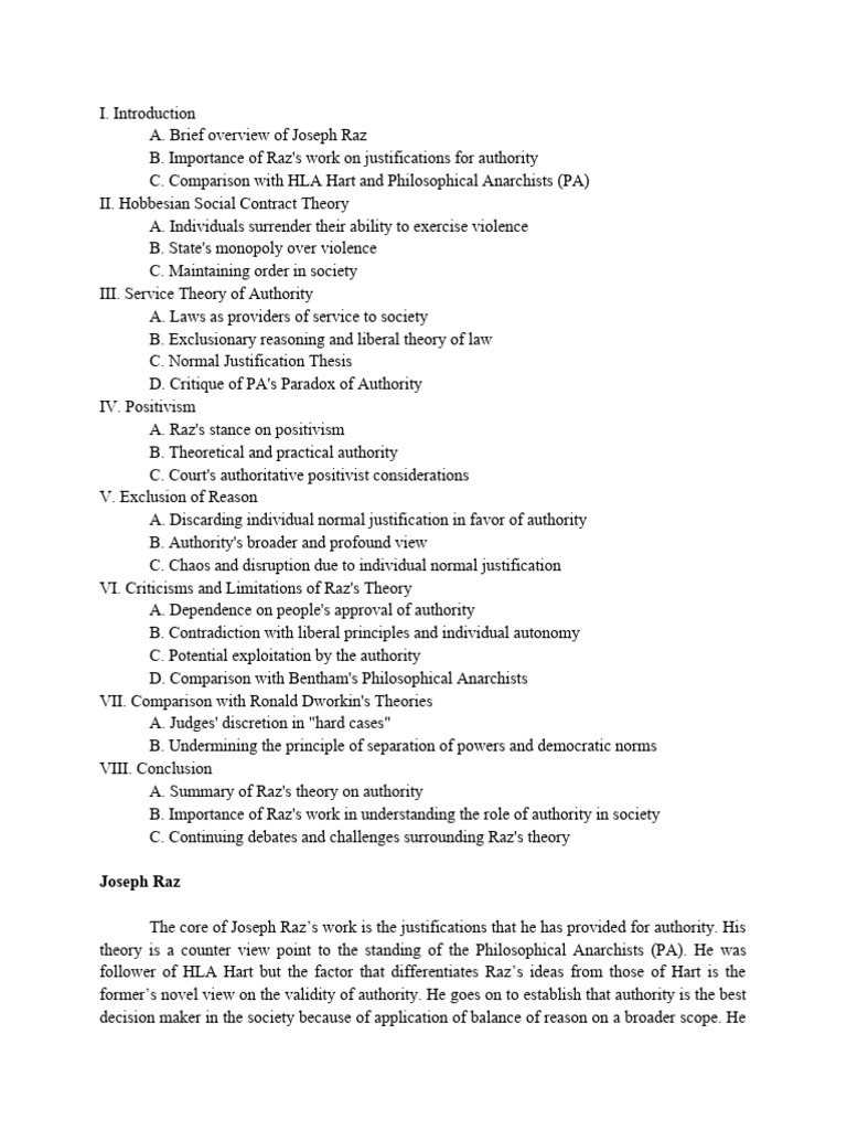 Joseph Raz Answer | PDF