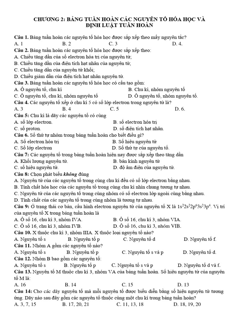 Chương 2 Hoa 10 | PDF