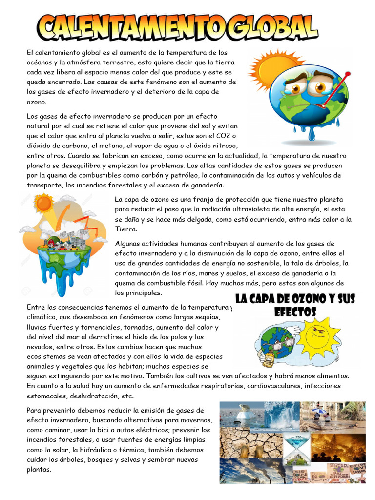 Ficha Calentamiento Global Pdf