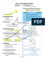 A Level Mathematics Formula Sheet | PDF | Abstract Algebra | Elementary Mathematics