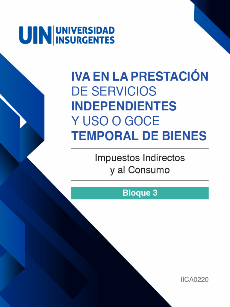 ImpuestosIndirectosyalConsumo Ant B3 C | PDF