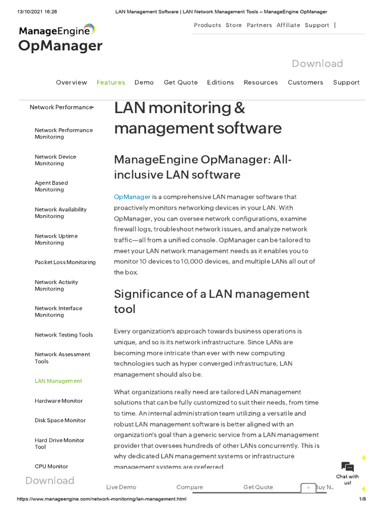 LAN Management Software _ LAN Network Management Tools – ManageEngine ...