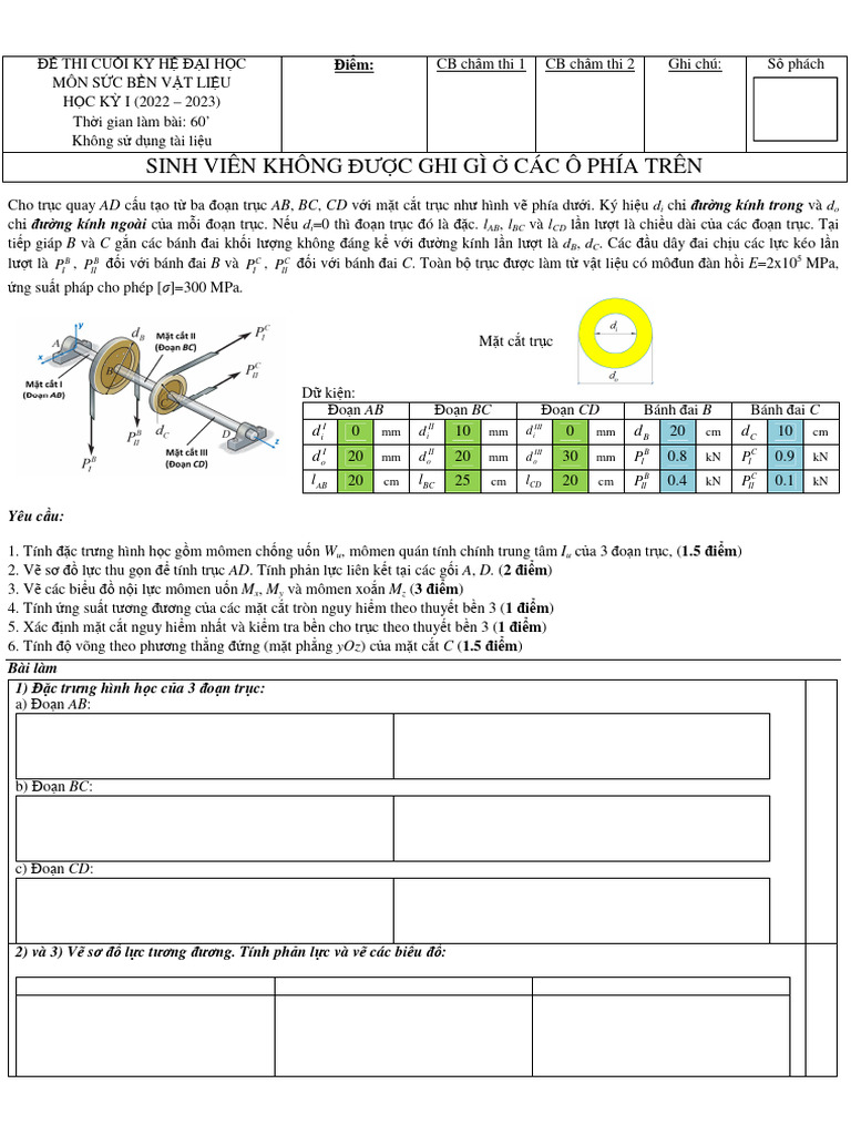 Form - 1 (Cho SV Dai Tra) Debai | PDF