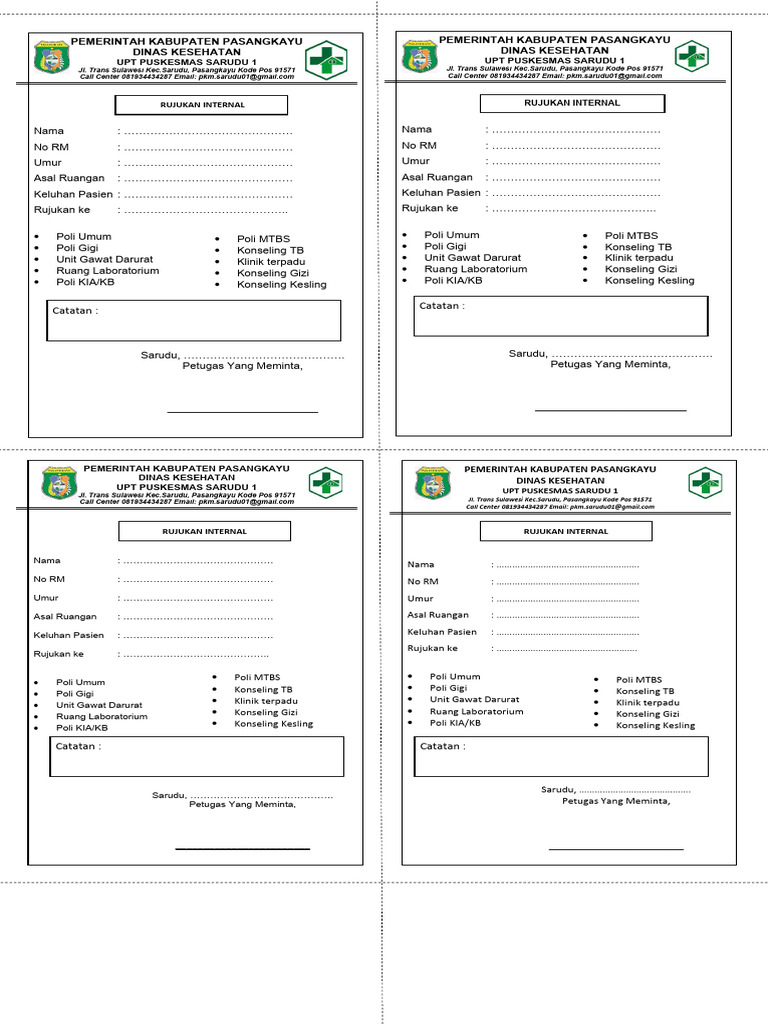 Format Rujukan Internal | PDF