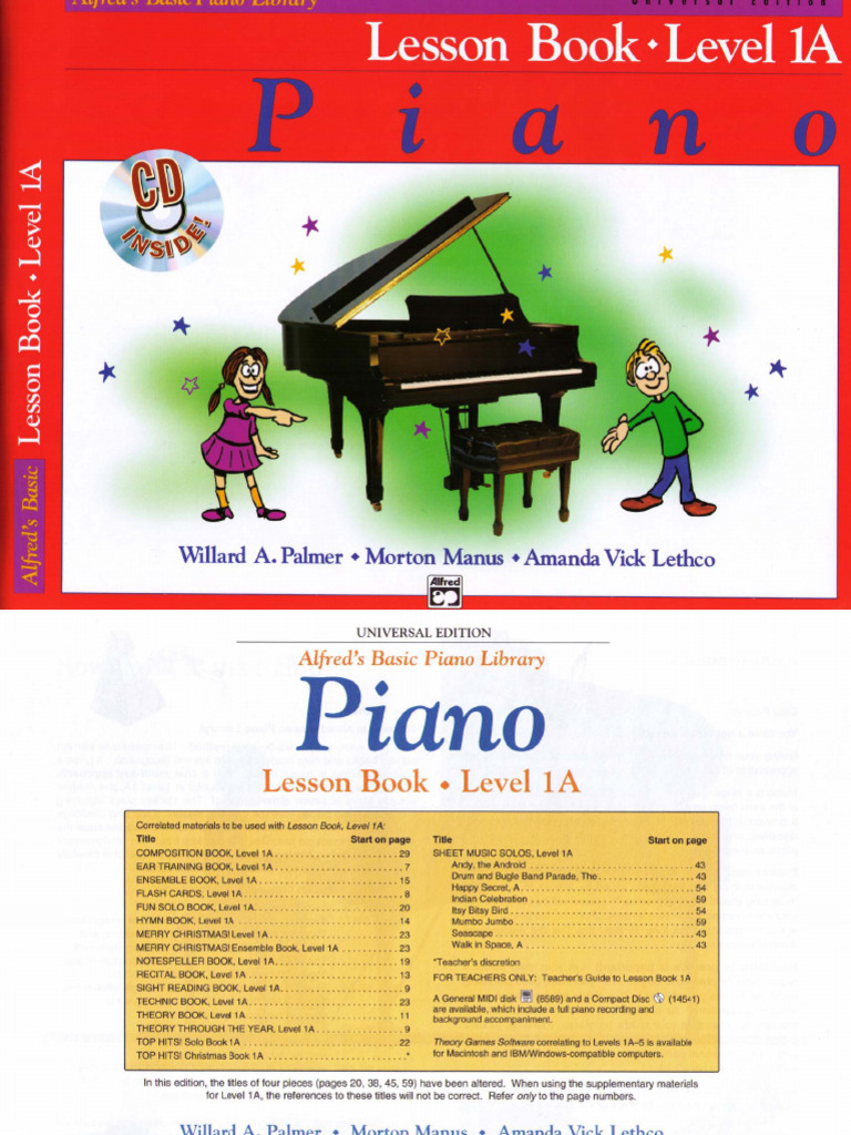 Alfreds Basic Piano Library Leeson Book Level 1apdf | PDF
