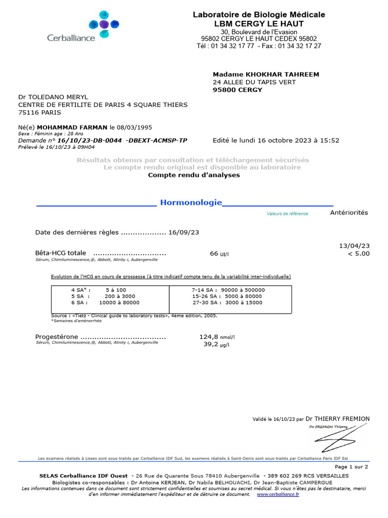 Cerballiance - Res - 2 | PDF