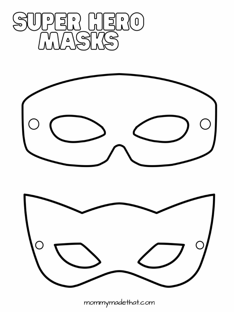 Superhero Mask Template | PDF
