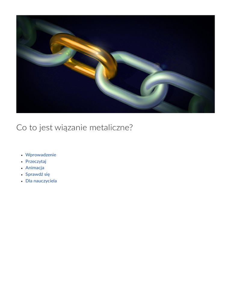 Co To Jest Wiazanie Metaliczne | PDF Co To Jest Wiazanie Metaliczne | PDF