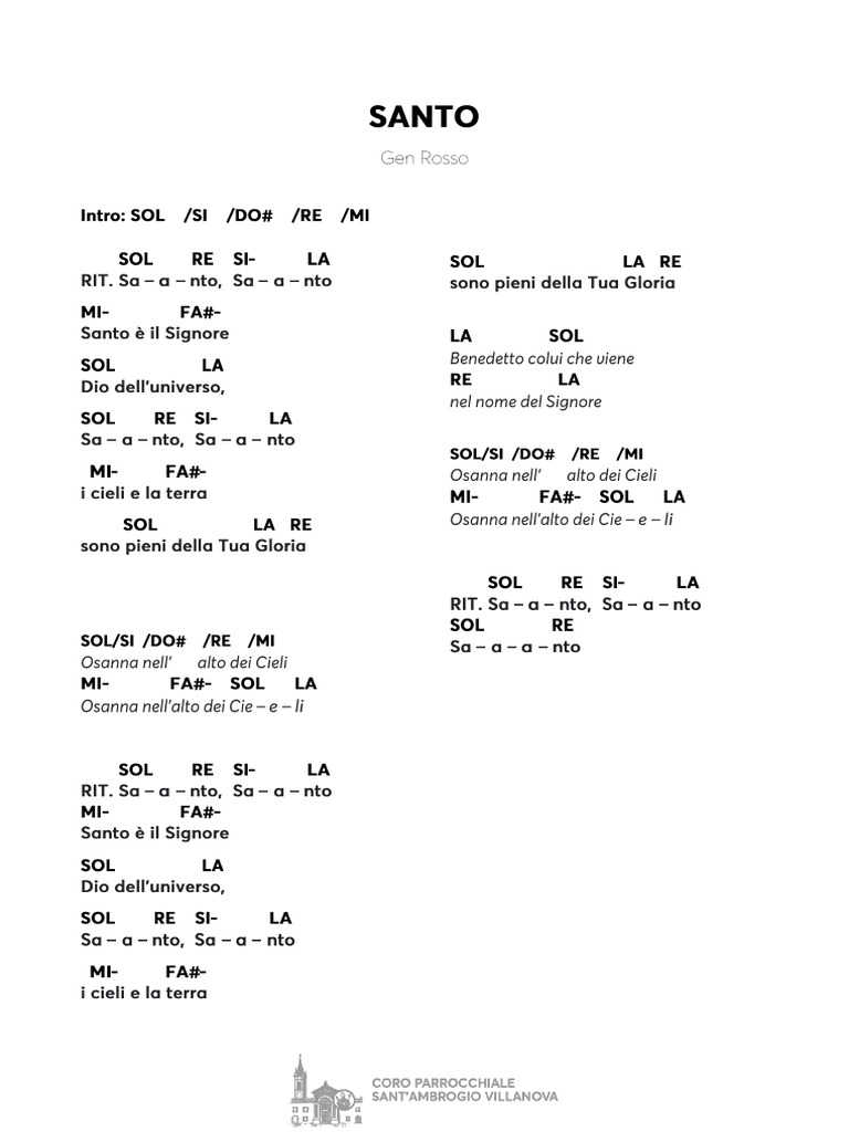 Santo (Gen Rosso)_SOL | PDF