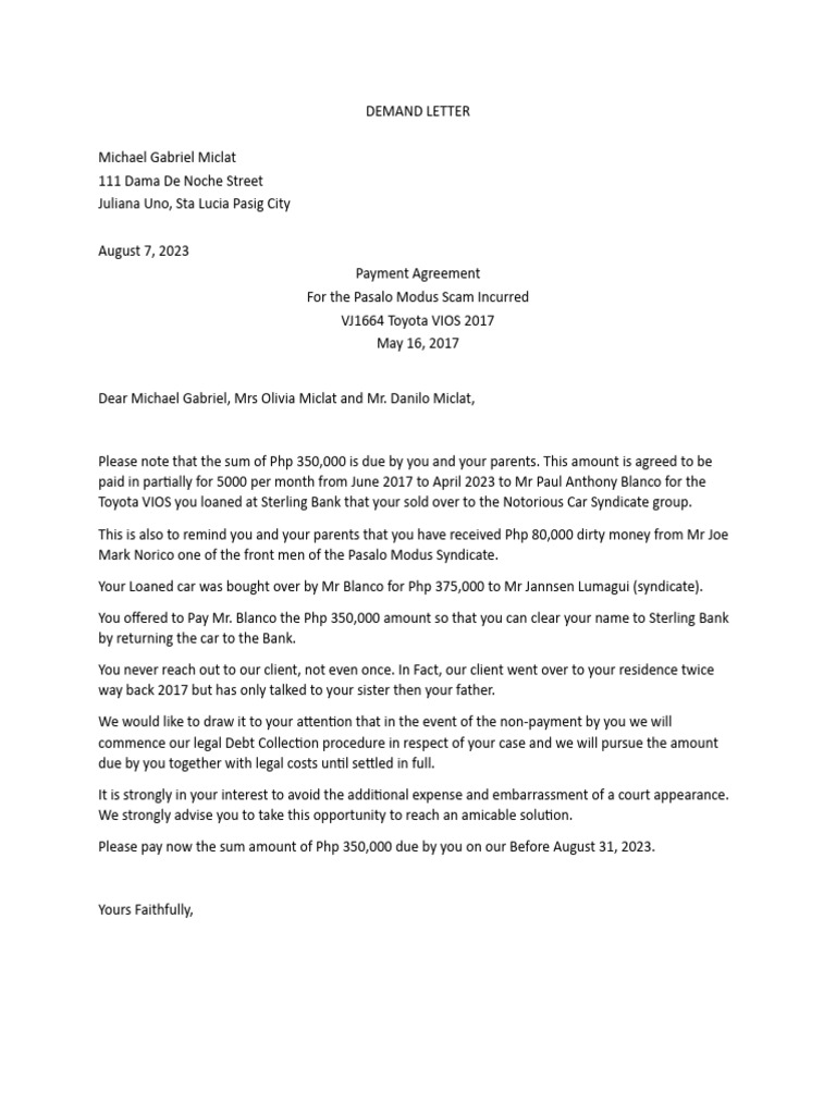 Demand Letter | PDF
