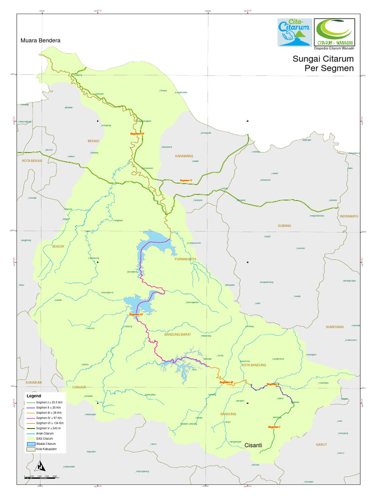 Peta dan Segmen Sungai Citarum | PDF