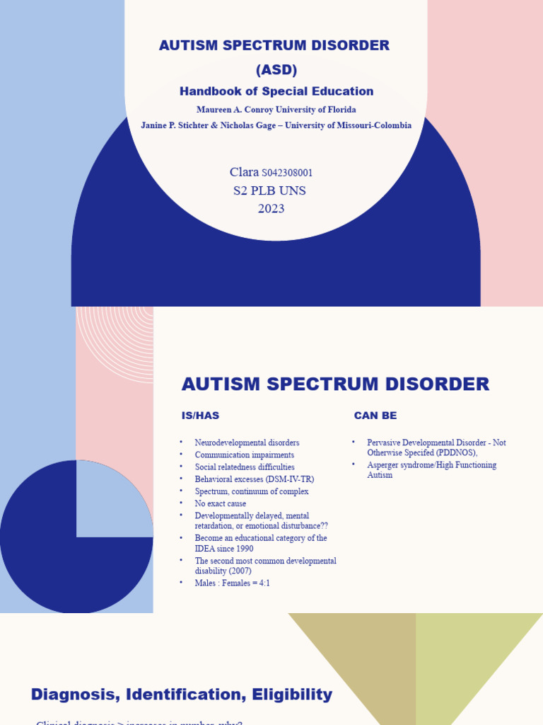 Autism Spectrum Disorder | PDF