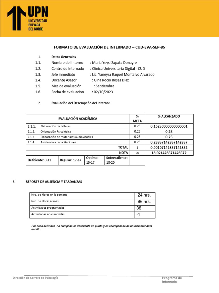 Formato de Evaluación de Internado-50 | PDF