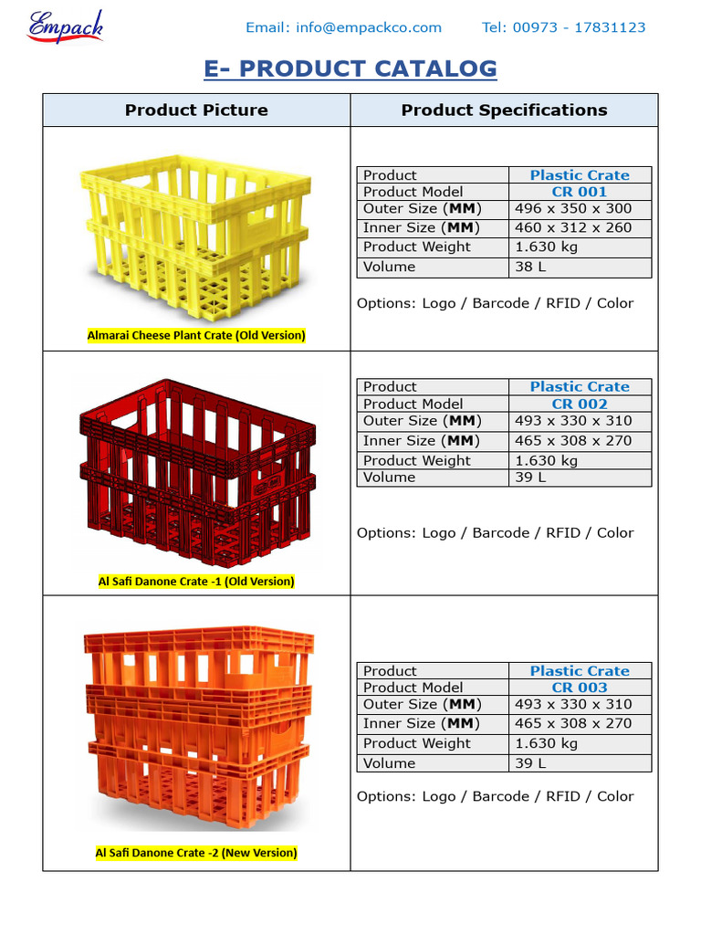 Plastic Crates & Packaging Catalog | PDF | Games & Activities | Art