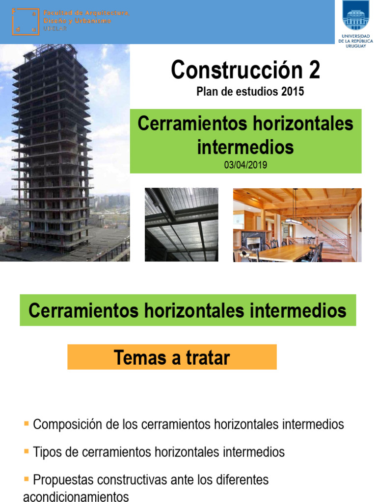 Clase 06 - Cerramientos Horizontales Intermedios | PDF