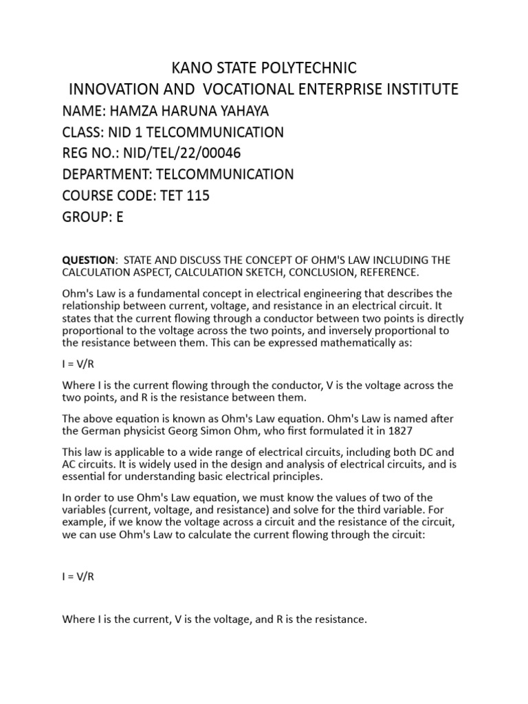 Kano State Poly | PDF