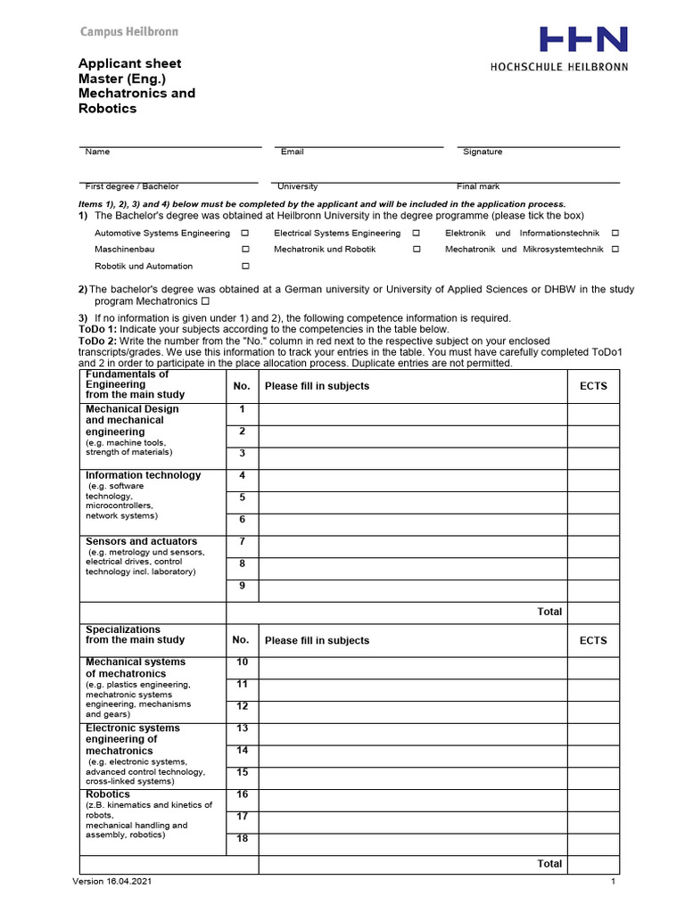 2021 MMR Applicant Sheet | PDF