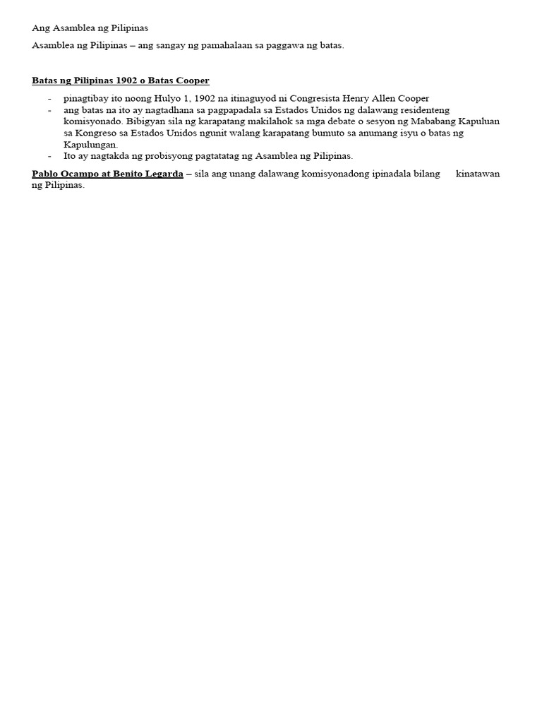 Ang Asamblea NG Pilipinas | PDF