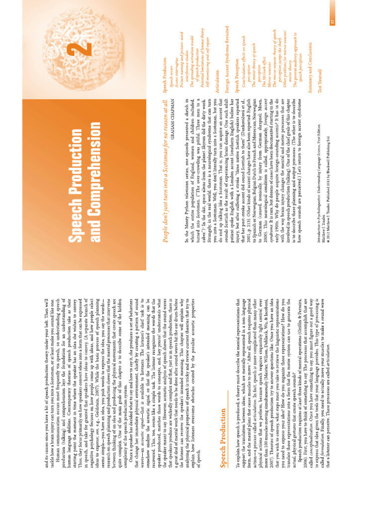 Speech Production | PDF