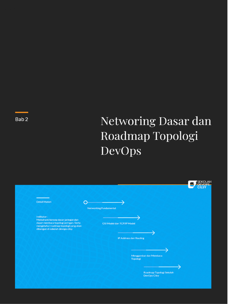 Bab 2 Networking Dasar Dan Roadmap Topologi DevOps Sekolah DevOps | PDF