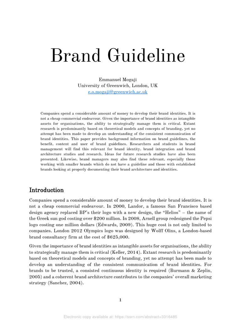 SSRN Id3316485 | PDF | Brand | Logos