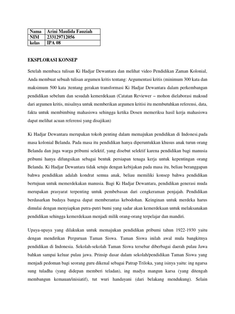 EKSPLORASI KONSEP Argumentasi Kritis | PDF | Ilmu Sosial | Sejarah