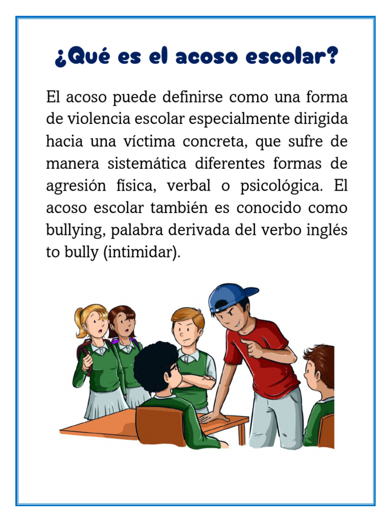 Qué Es El Acoso Escolar | PDF | Agresión | Sicología