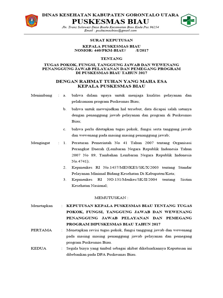 SK Pemegang Program 2022 | PDF