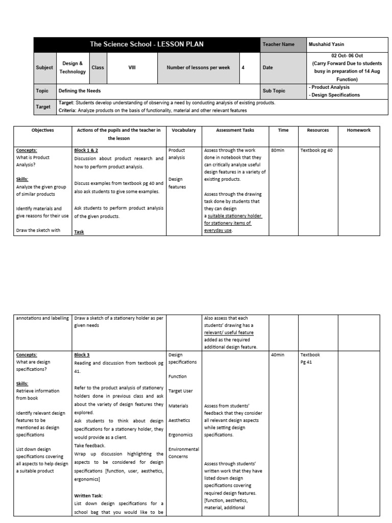 Edited LP 9 - Grade VIII-02 Nov - 06 Nov Mushahid | PDF