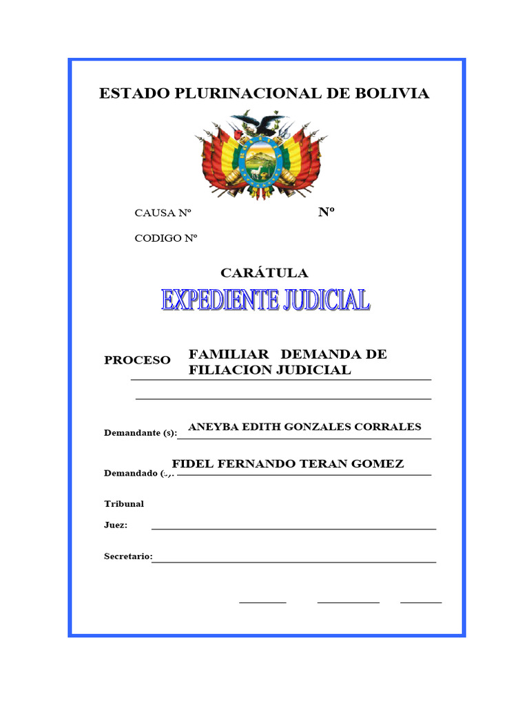 Caratula de Expediente Judicial TERAN | PDF