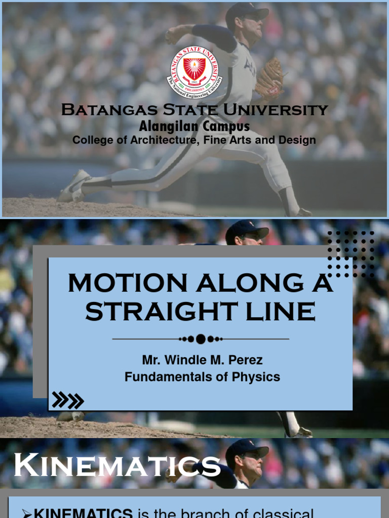 Kinematics: Motion Along a Straight Line | PDF | Science & Mathematics