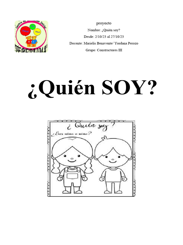Proyecto Quien Soy | PDF