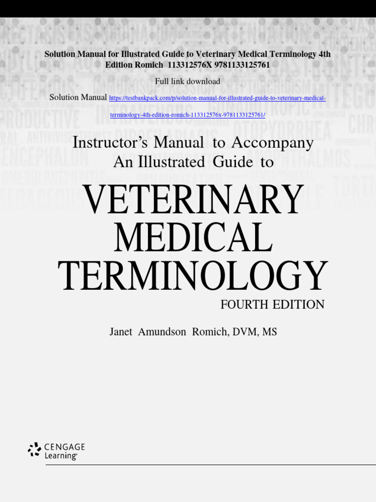 Solution Manual For Illustrated Guide To Veterinary Medical Terminology ...